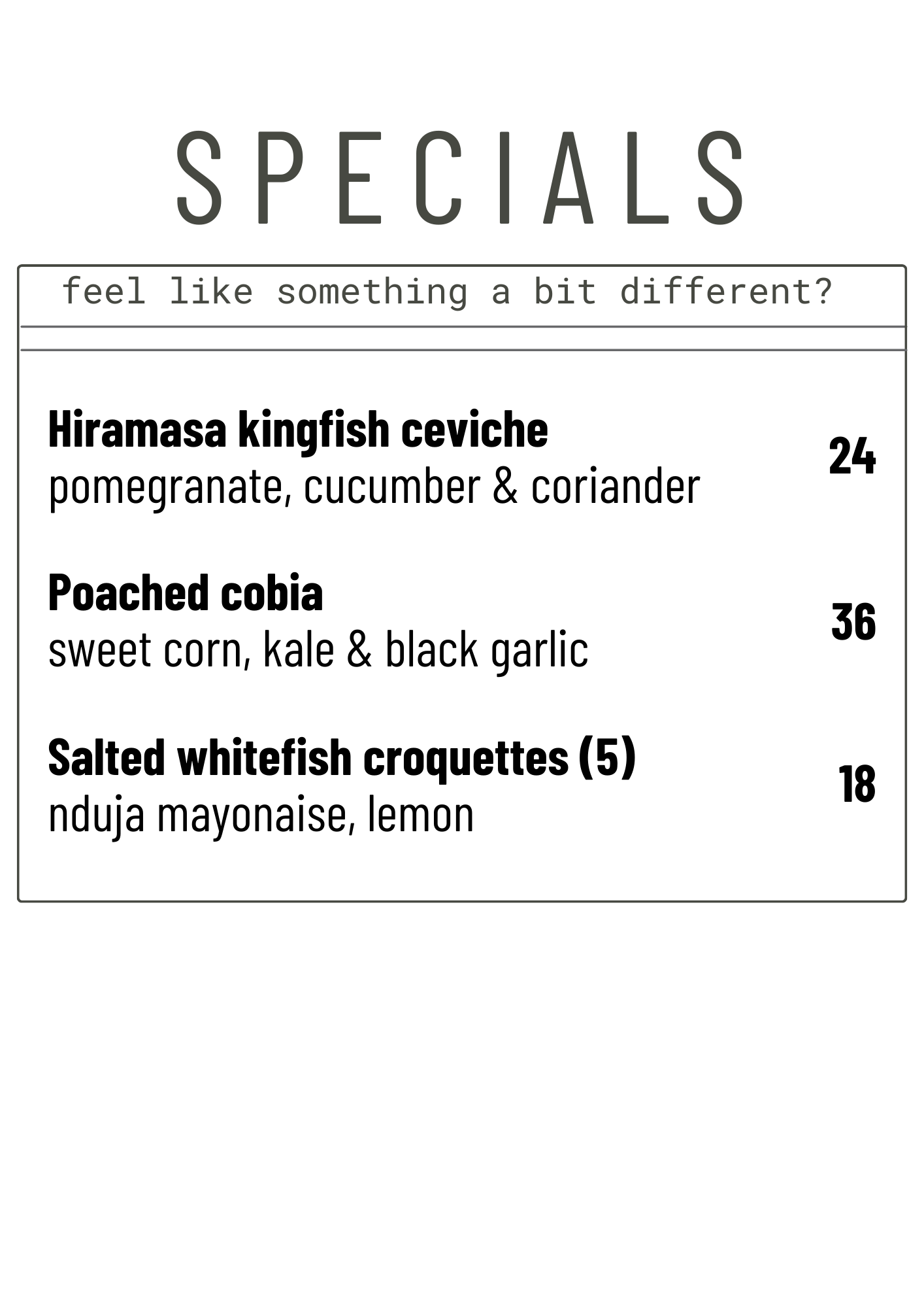 Menu – Alpine Hotel Warburton